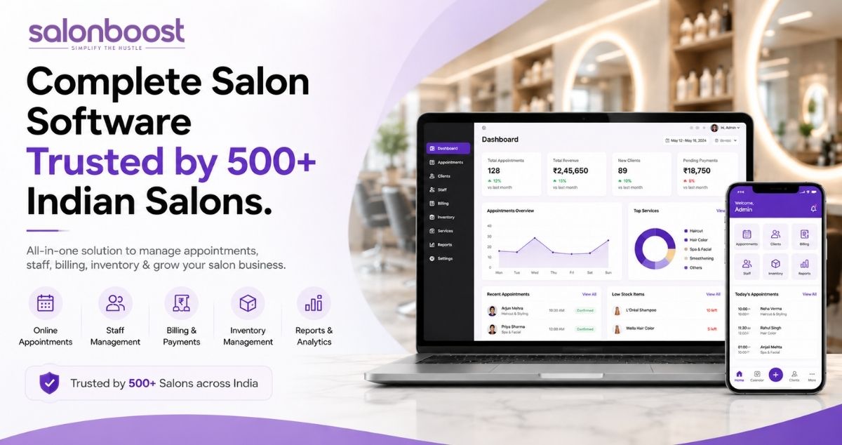 Salon Management Software India — Billing & WhatsApp | SalonBoost